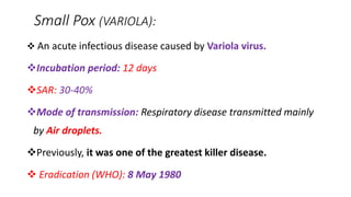Chickenpox and Smallpox.PSM,COMMUNITY MEDICINE,DR NARENDRA KUMAR YADAV ...