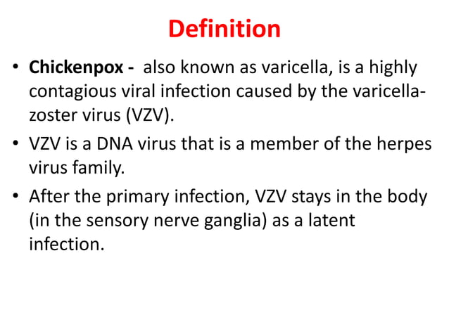 Nursing care for patient with CHICKEN POX [Autosaved].pptx | Infectious ...