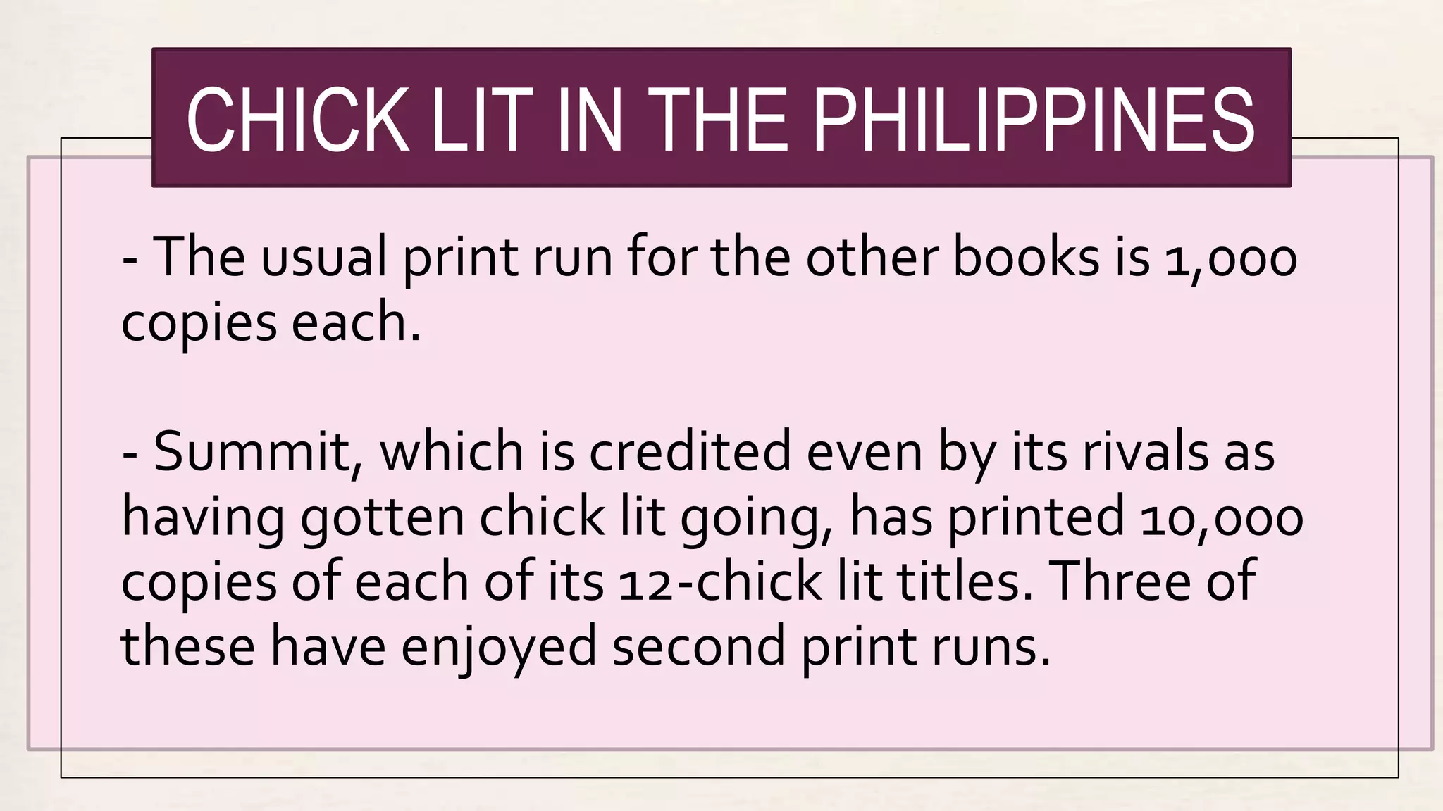Chick Literature (Chick Lit) | PPTX