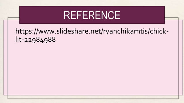 Chick Literature (Chick Lit) | PPTX