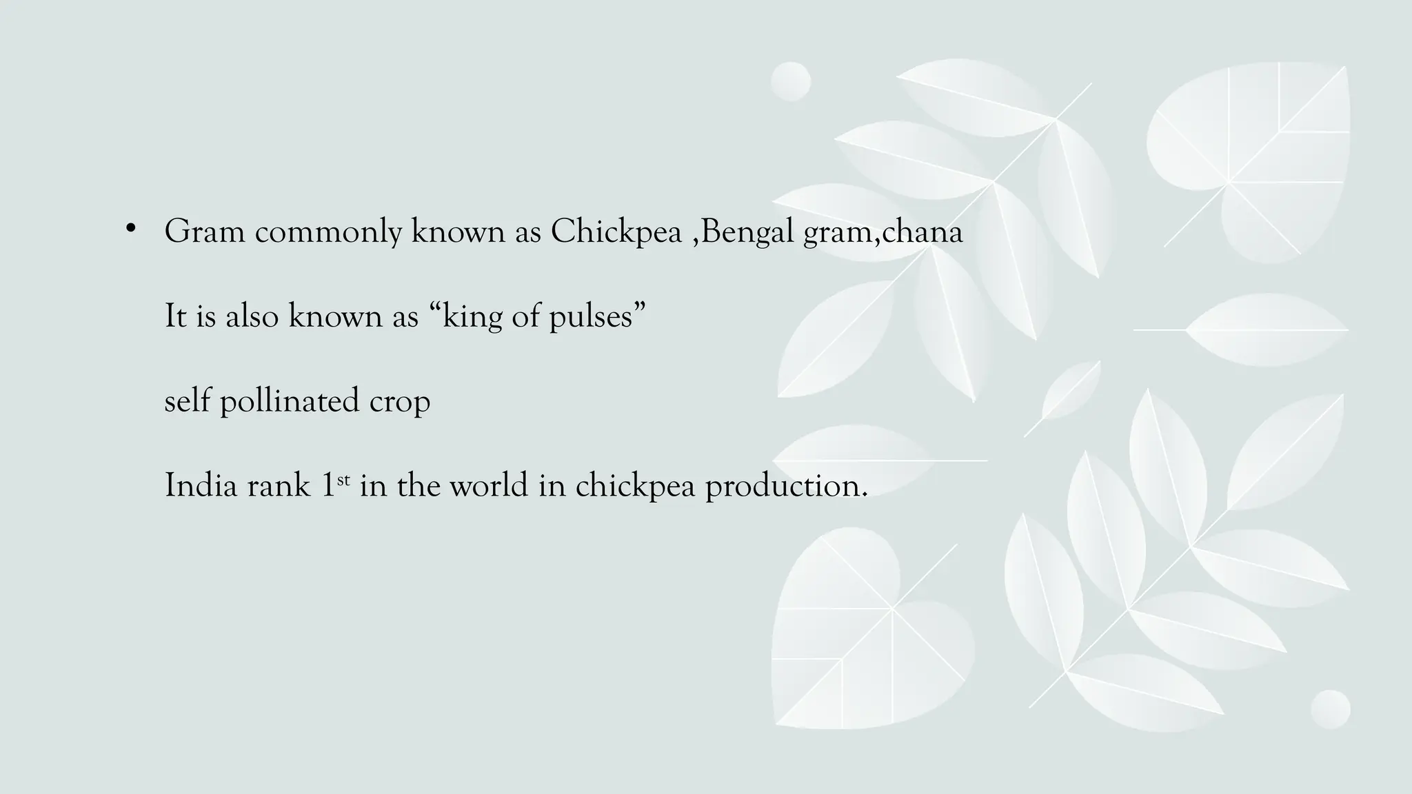 CHICKPEA AGRO-5221 crop production technology | PPTX