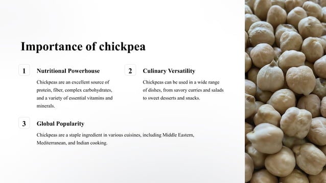 cultivation practices for chickpea cultivation | PPTX | Agriculture | Industries