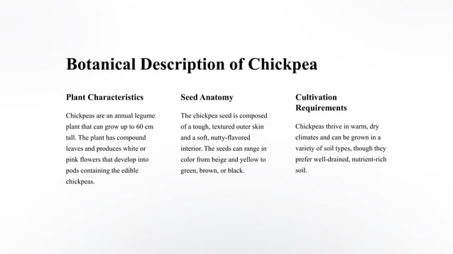 cultivation practices for chickpea cultivation | PPTX | Agriculture | Industries