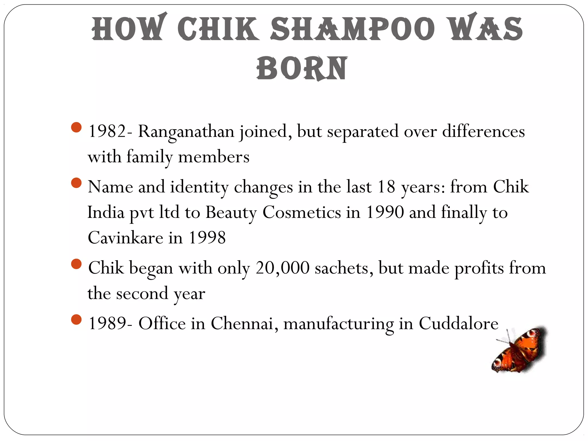 Chick shampoo case study | PPT