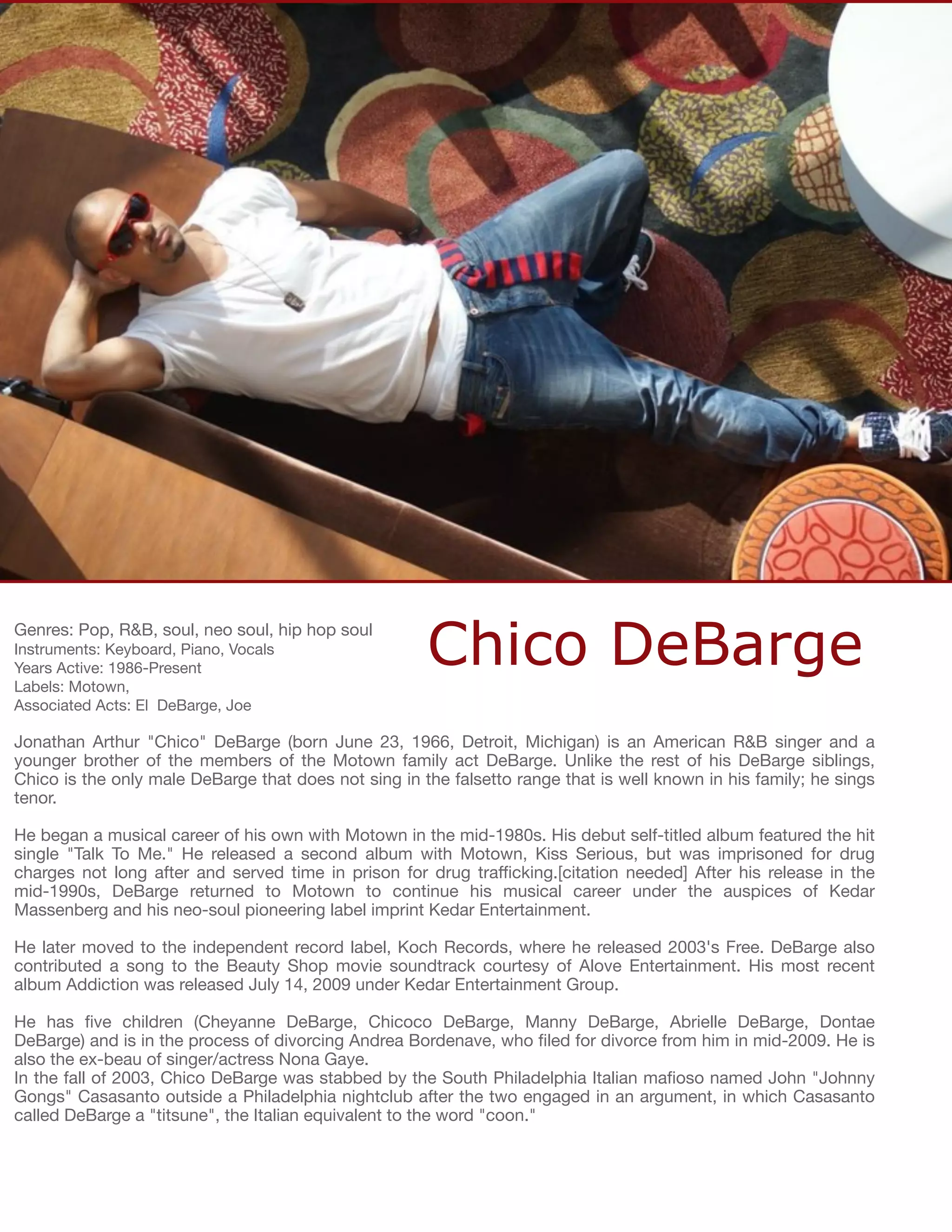 Chico DeBarge Biography | PDF