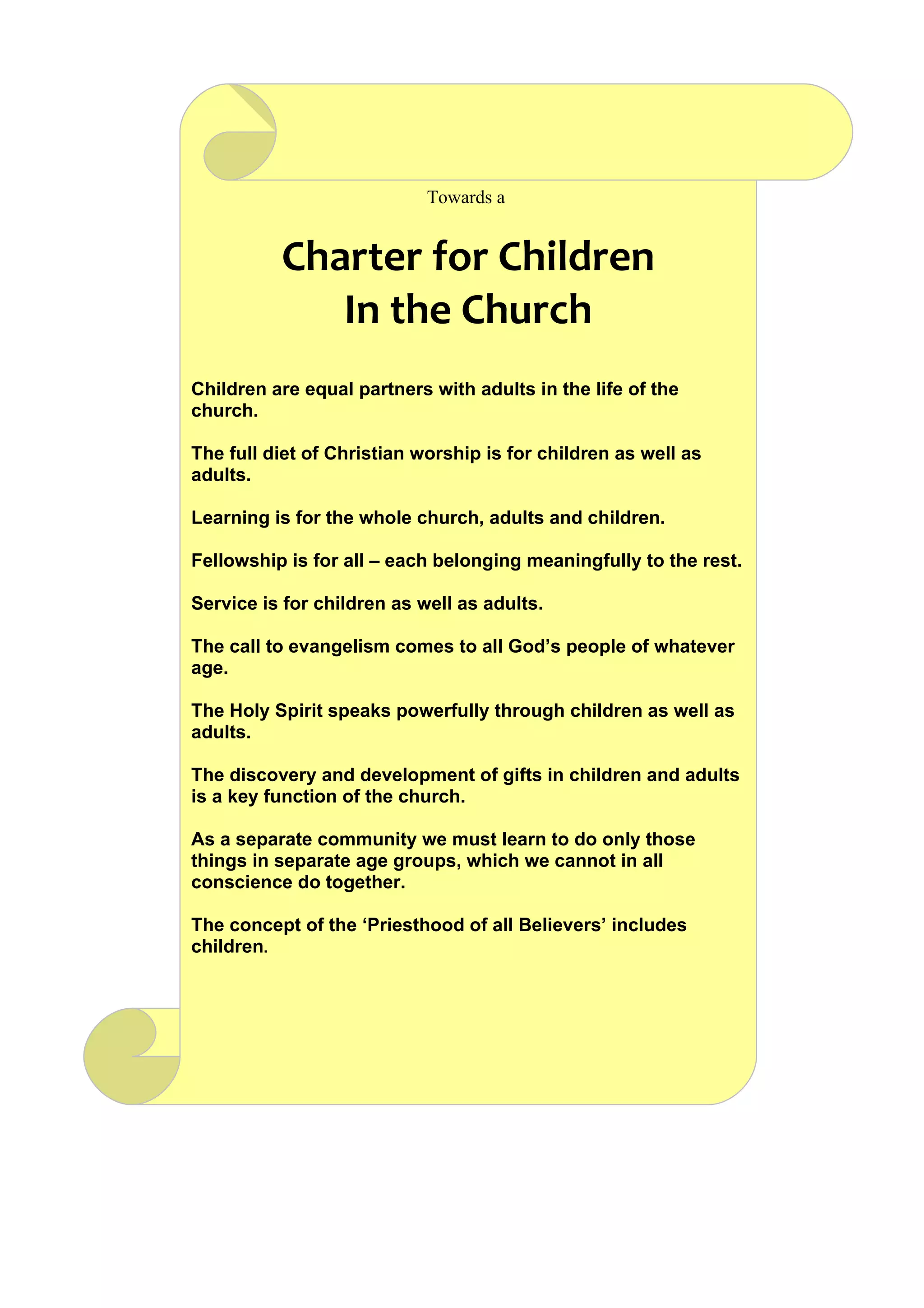 Children's charter | DOC