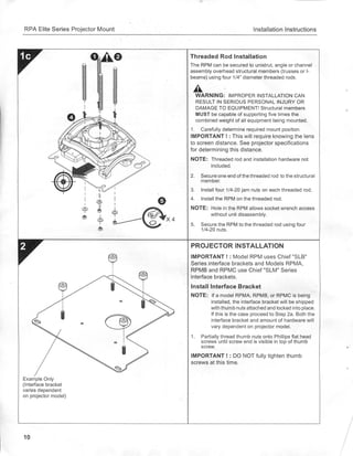 CHIEF - RPA Elite Series Projector Mount - RPM and RPM A-C ...