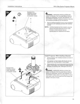 CHIEF - RPA Elite Series Projector Mount - RPM and RPM A-C ...