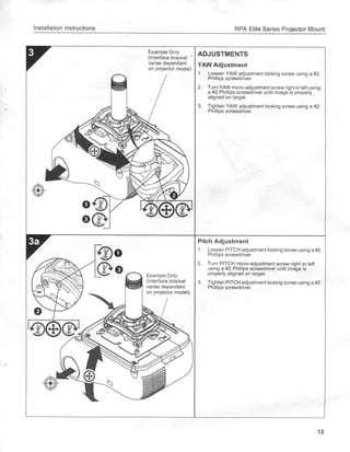 CHIEF - RPA Elite Series Projector Mount - RPM and RPM A-C - Installation Instructions | PDF
