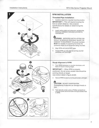 CHIEF - RPA Elite Series Projector Mount - RPM and RPM A-C - Installation Instructions | PDF