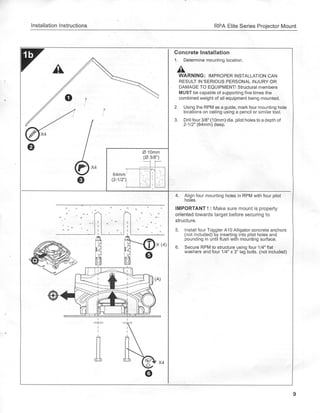 CHIEF - RPA Elite Series Projector Mount - RPM and RPM A-C ...