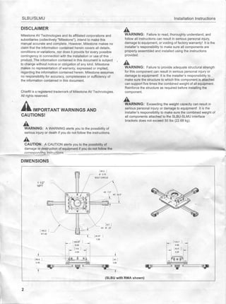 CHIEF - Universal Interface Brackets - Installation Instructions - SLBU ...