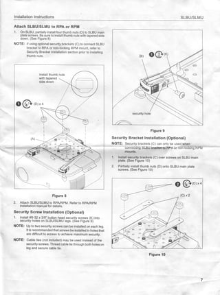 CHIEF - Universal Interface Brackets - Installation Instructions - SLBU ...