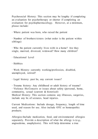 Chief Complaint Follow upHistory of Presenting IllnessMr | DOCX