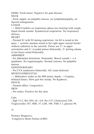 Chief complaint I’m here for a medication refill because I r.docx