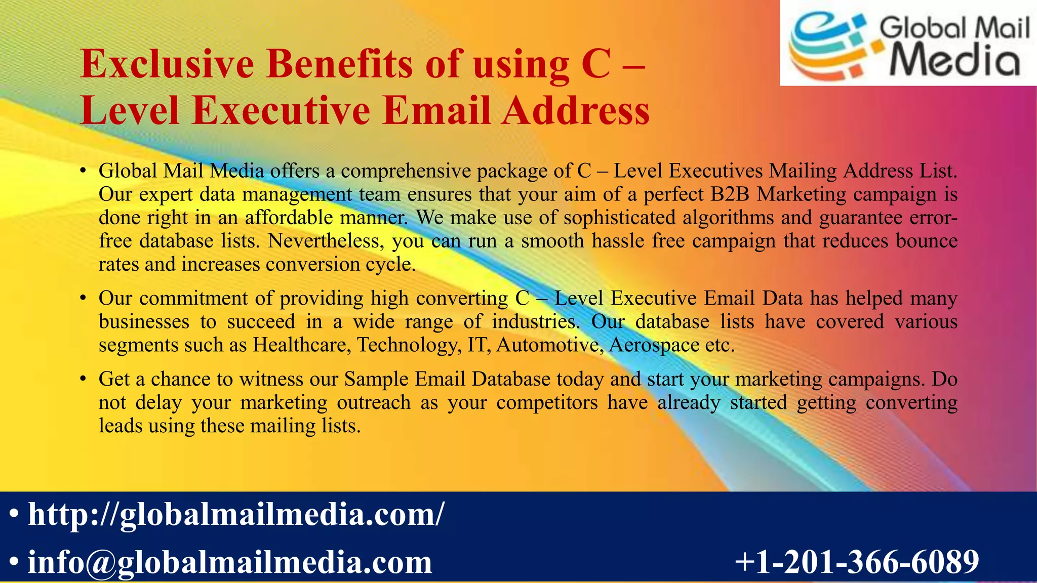 Chief human resource officer (chro) email list | PPTX