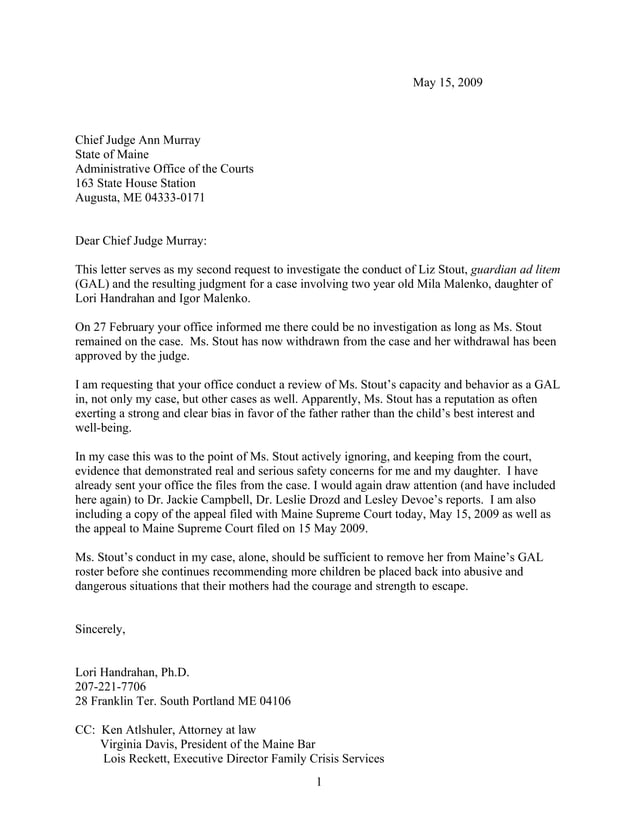 Chief judge letter(1) second request | PDF