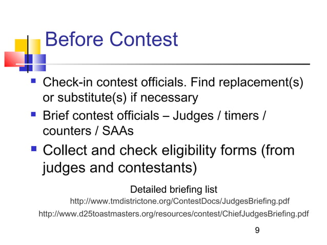 Toastmasters Contests Chief Judges Training 2015-2016 | PPT