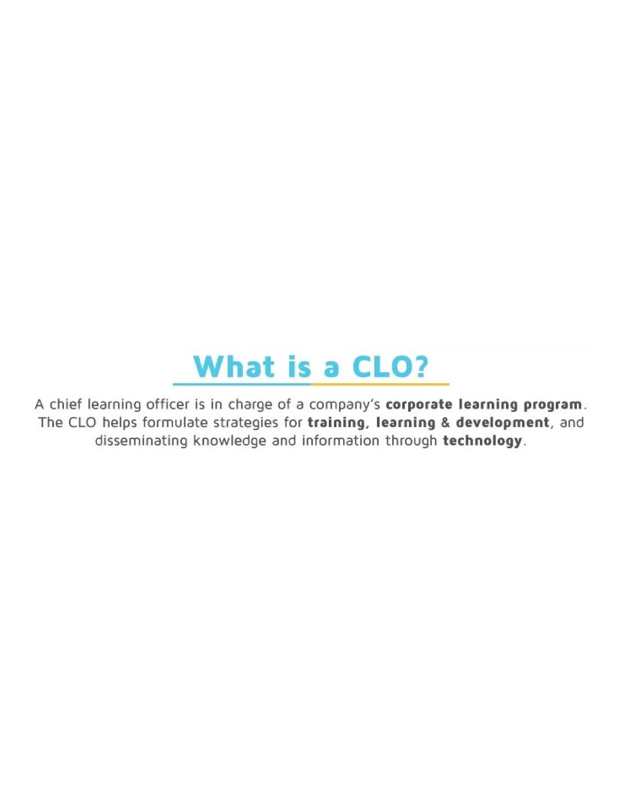 What is a Chief Learning Officer? [Infographic] | PDF