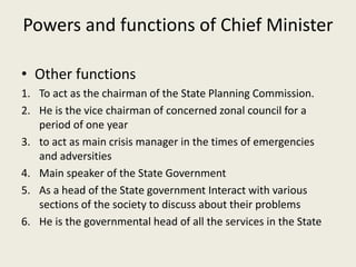 Chief minister and his council of ministers | PPTX