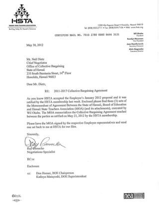 HSTA letters to state | PDF