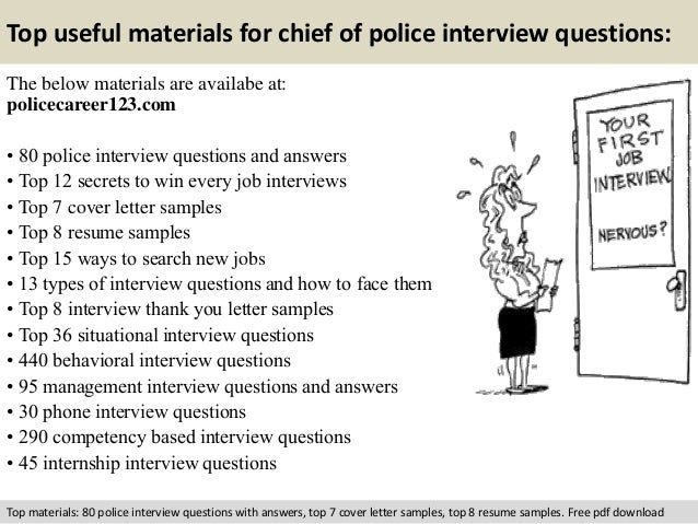 Chief of police interview questions