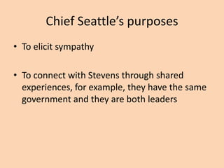 Chief Seattle Rhetorical Devices Prompt | PPTX
