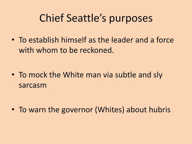 Chief Seattle Rhetorical Devices Prompt | PPTX | Humor and Satire | Pop ...