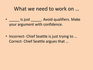 Chief Seattle Rhetorical Devices Prompt | PPTX