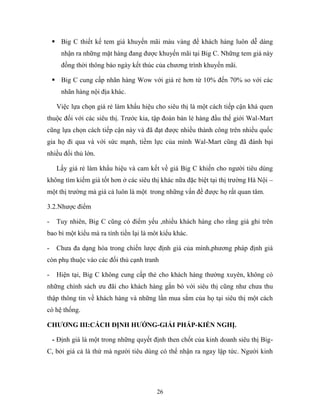 Chiến lược giá của siêu thị Bigc | DOC