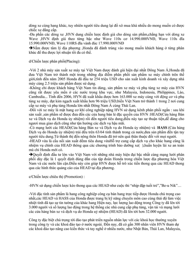 Chien luoc marketing quoc te honda | DOC