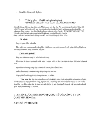 Chien luoc marketing quoc te honda | DOC