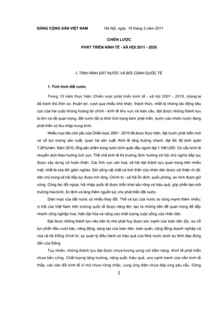 Chien luoc pt ktxh 2011 2020 | PDF