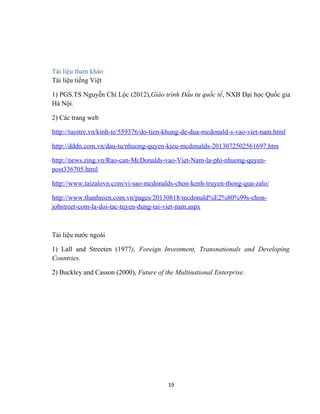 Tiểu luận: Chiến lược thâm nhập thị trường của Mcdonald’s thâm nhập thị ...