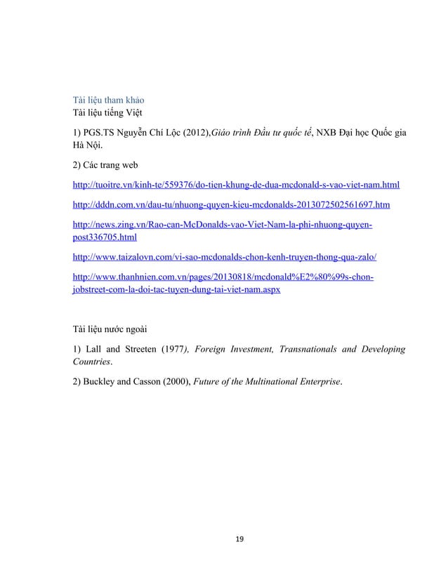 Tiểu luận: Chiến lược thâm nhập thị trường của Mcdonald’s thâm nhập thị trường VN | DOC