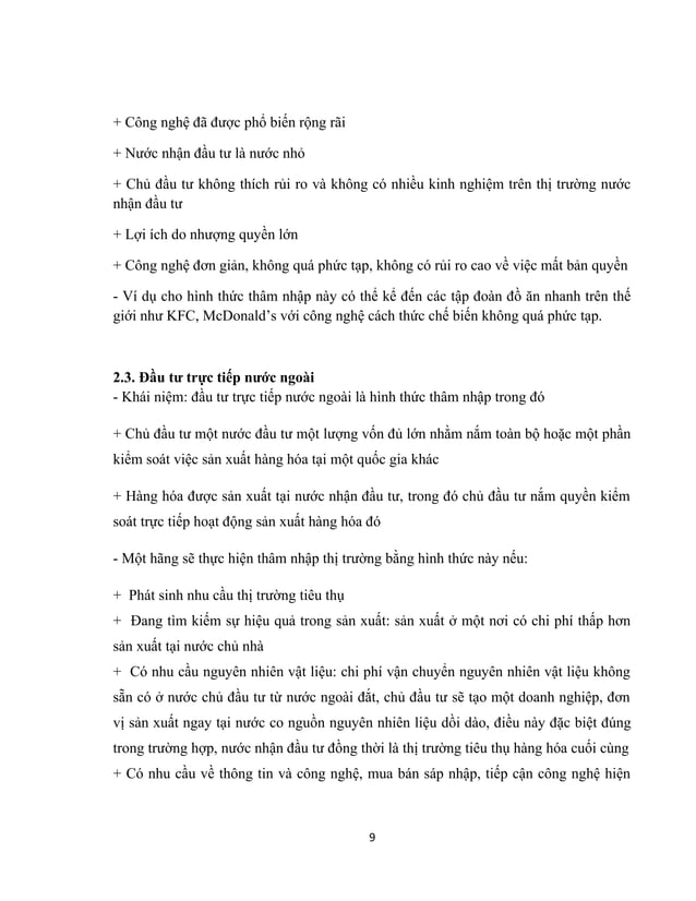 Tiểu luận: Chiến lược thâm nhập thị trường của Mcdonald’s thâm nhập thị trường VN | DOC