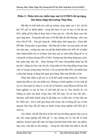 Phương Thức Thâm Nhập Thị Trường Đồ Gỗ Nội Thất Nhật Bản Của SAVIMEX. | DOC
