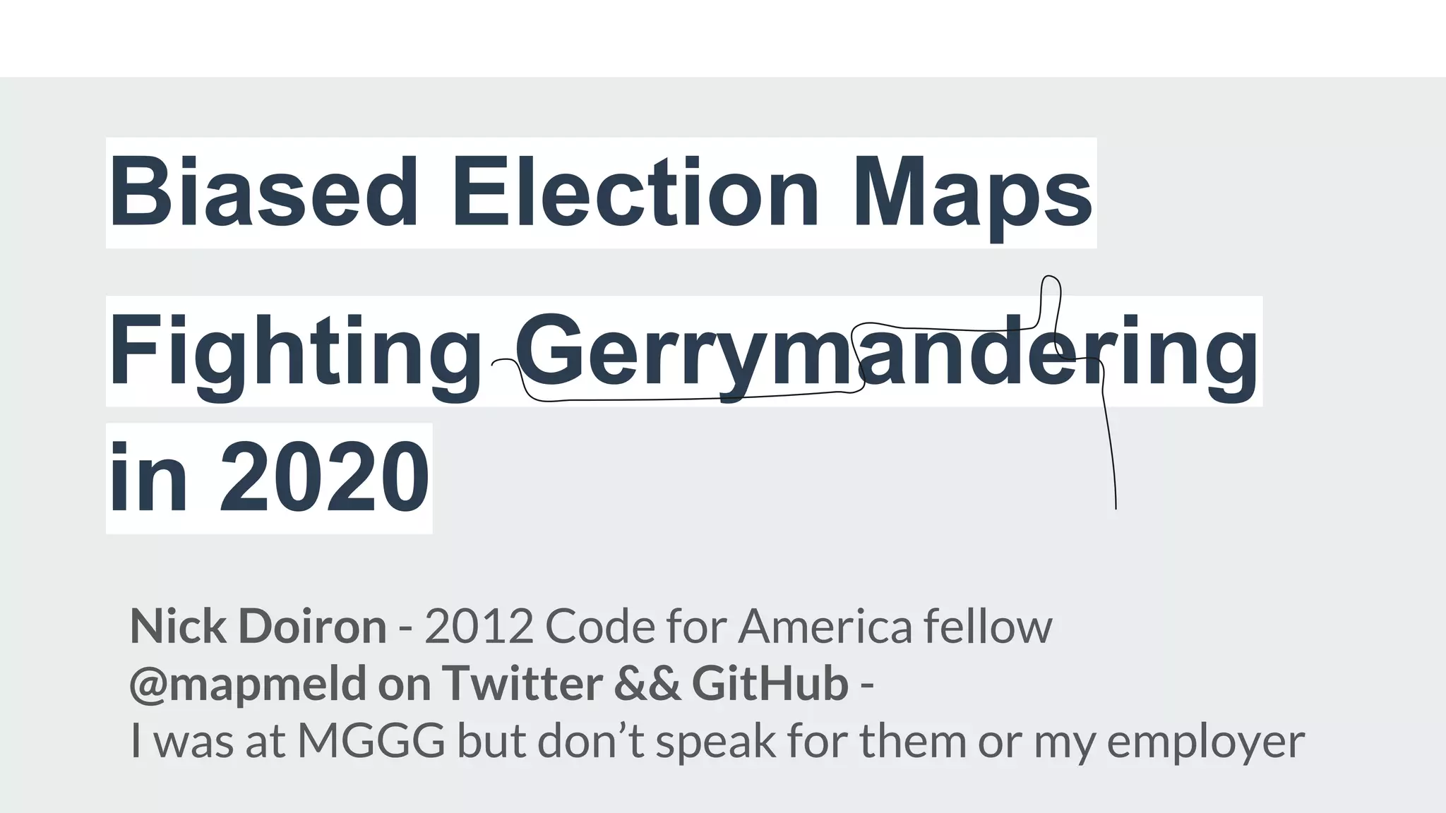 Biased Election Maps: Fighting Gerrymandering in 2020 | PPT