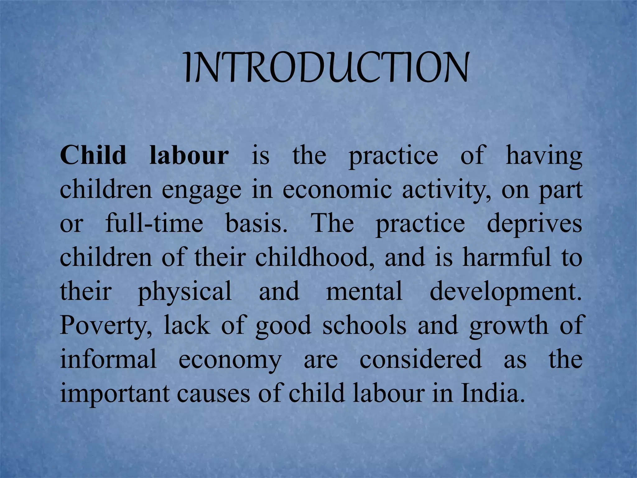 Child labour presentation | PPTX