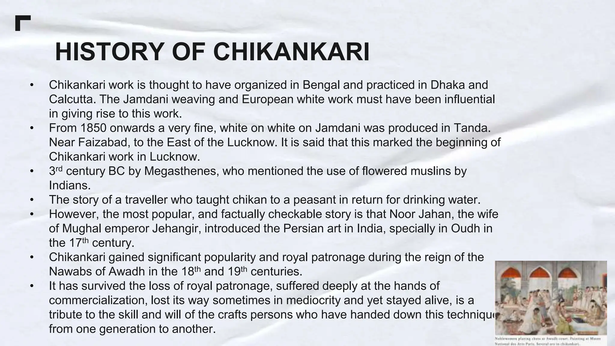 CHIKANKARI embroidery presentation .pptx