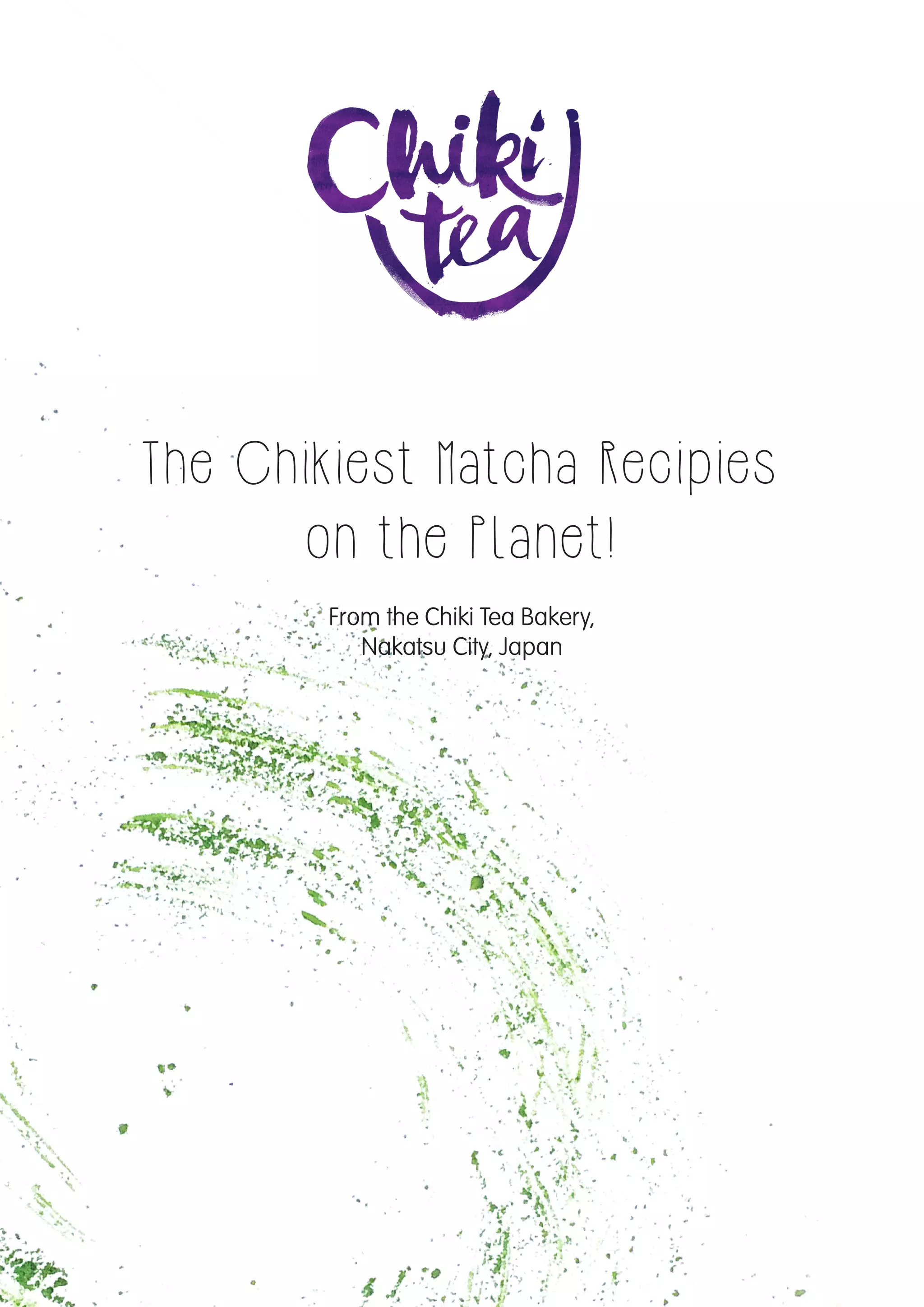 Chiki tea matcha recipes | PDF
