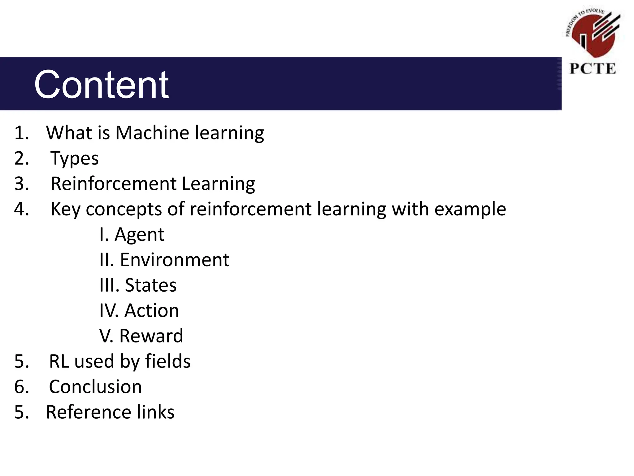 Reinforcement learning | PPT