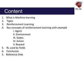 Reinforcement learning | PPT