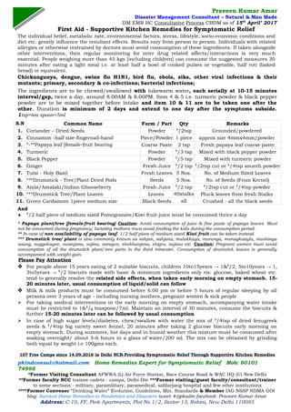 Chickungunya Fever Supportive Kitchen Remedies - Symptomatic Relief ...