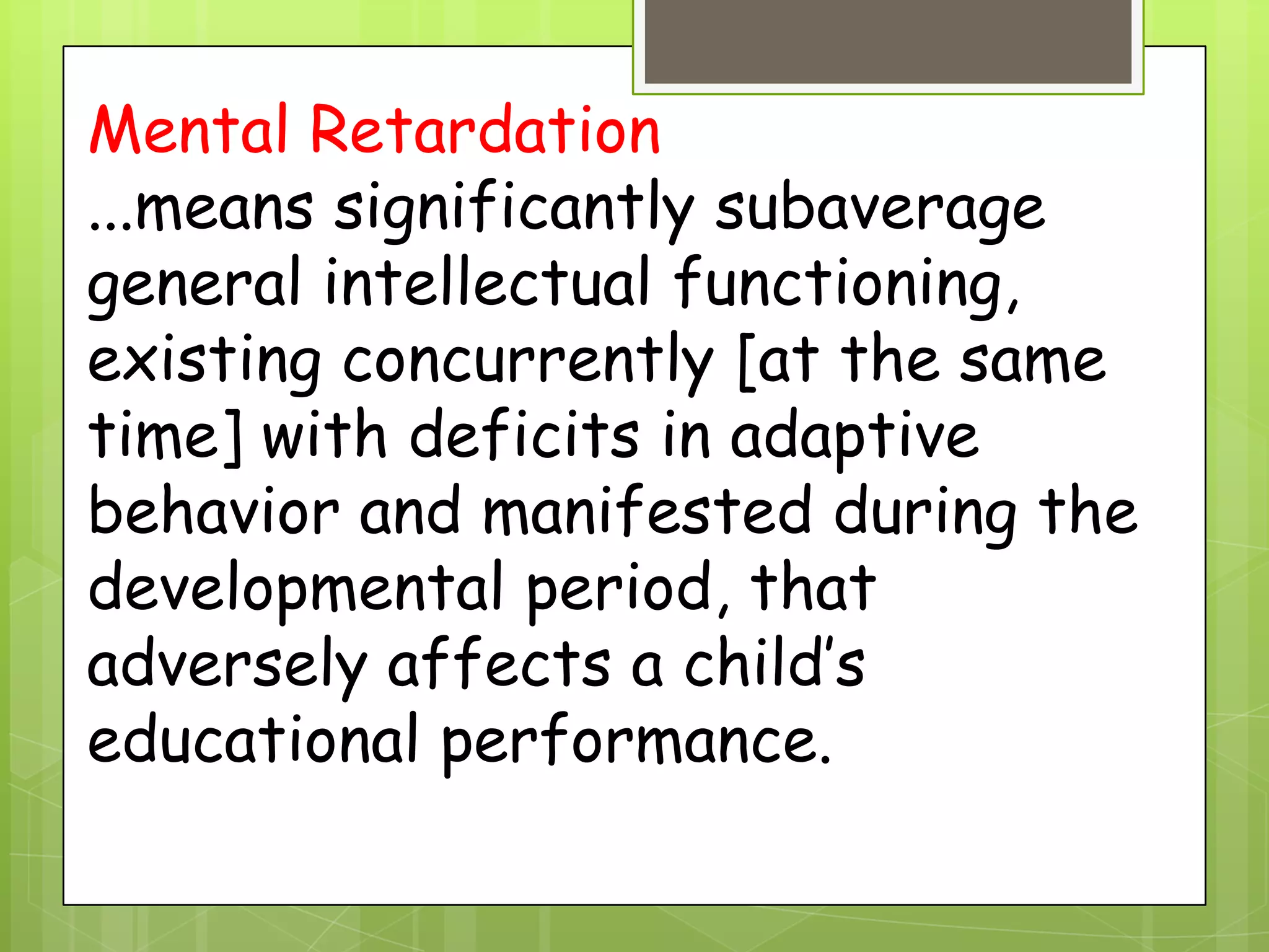 Types of Disabilities | PPTX