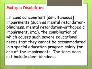 Types of Disabilities | PPTX