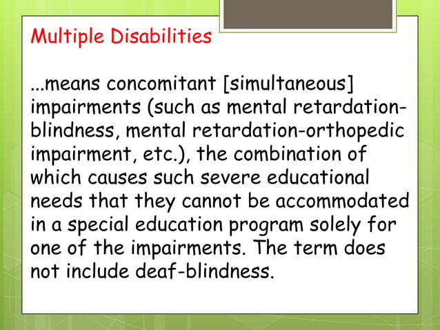 Types of Disabilities | PPTX | Brain and Nervous System Disorders | Diseases and Conditions