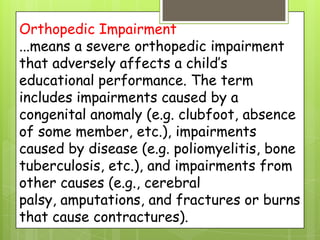 Types of Disabilities | PPTX