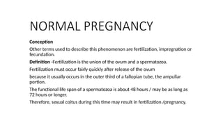 Comprehensive Overview of Normal Pregnancy: From Fertilization to ...