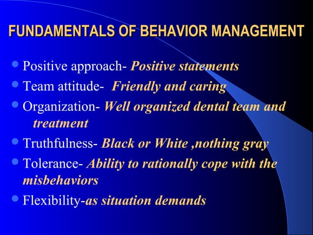 Child behavior management TECHNIQUES | PPT